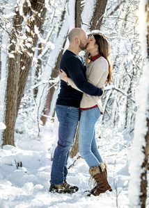 Couples Snow Pictures – Winter Snow Portraits Photographer