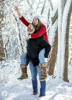 Couples Snow Pictures – Winter Snow Portraits Photographer