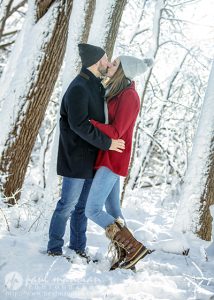 Couples Snow Pictures – Winter Snow Portraits Photographer