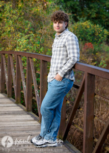 Outdoor Senior Pictures with Fall Colors in Michigan