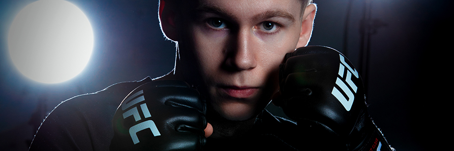 Unique Ann Arbor MMA Senior Portraits with Triston