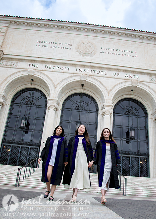 Detroit Law School Graduation Pictures with Friends