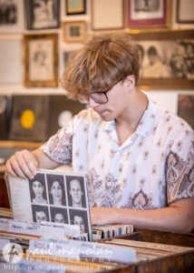 Senior Pictures with Vinyl Records - Peoples Records in Detroit